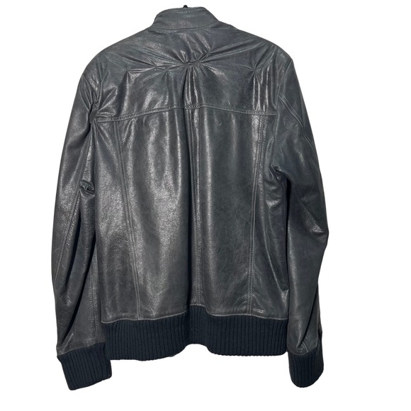 GIOVAN'N FASHING | Jackets & Coats | Leather Bomber Distressed Jacket ...